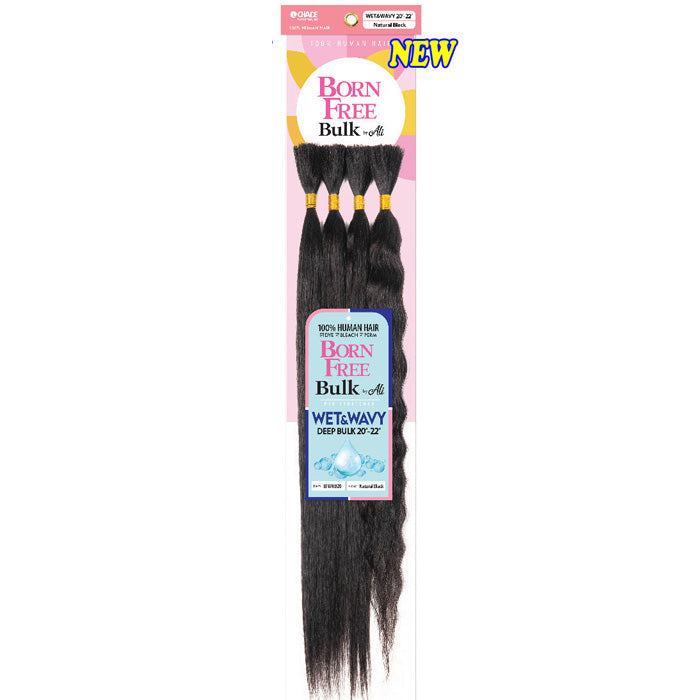 Chade Born Free Bulk By Ali 100% Human Hair New Wet & Wavy Braids - DE ...